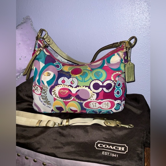 Coach | Bags | Coach Multicolor Preloved Fabulous Purse | Poshmark